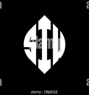 SIW circle letter logo design with circle and ellipse shape. SIW ...