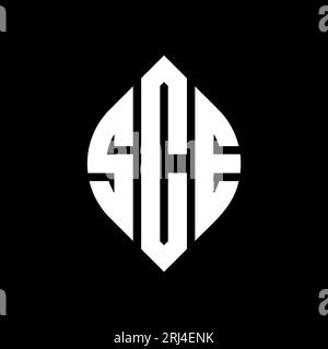 SCE circle letter logo design with circle and ellipse shape. SCE ...