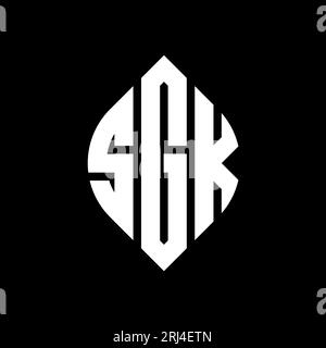 SGK circle letter logo design with circle and ellipse shape. SGK ...