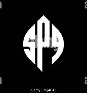 SPQ circle letter logo design with circle and ellipse shape. SPQ ...