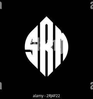 SRM circle letter logo design with circle and ellipse shape. SRM ...