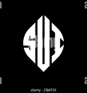 SUI circle letter logo design with circle and ellipse shape. SUI ...