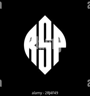 RSP circle letter logo design with circle and ellipse shape. RSP ...