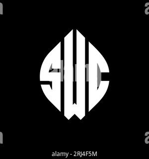 SWC circle letter logo design with circle and ellipse shape. SWC ...