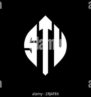 STV circle letter logo design with circle and ellipse shape. STV ...