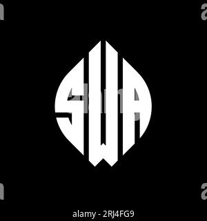 SWA circle letter logo design with circle and ellipse shape. SWA ...