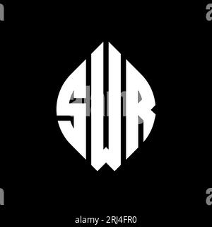 SWR circle letter logo design with circle and ellipse shape. SWR ...