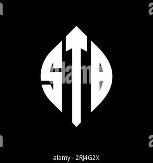 STB circle letter logo design with circle and ellipse shape. STB ...