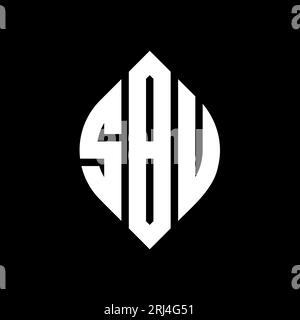 SBU circle letter logo design with circle and ellipse shape. SBU ...