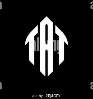 TAT circle letter logo design with circle and ellipse shape. TAT ...