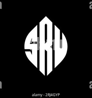 SRV circle letter logo design with circle and ellipse shape. SRV ...