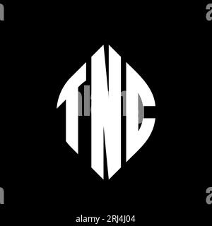TNC circle letter logo design with circle and ellipse shape. TNC ...