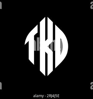 TKO circle letter logo design with circle and ellipse shape. TKO ...