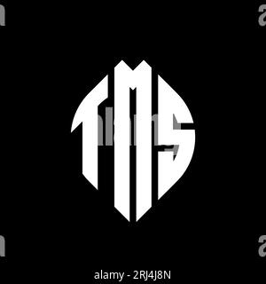 TMS circle letter logo design with circle and ellipse shape. TMS ...