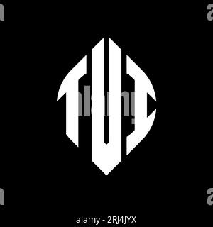 TVI circle letter logo design with circle and ellipse shape. TVI ...