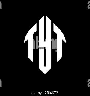 TYT circle letter logo design with circle and ellipse shape. TYT ...