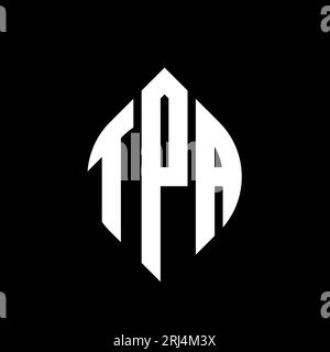 TPA circle letter logo design with circle and ellipse shape. TPA ...