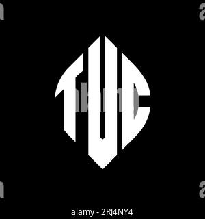 TVC circle letter logo design with circle and ellipse shape. TVC ...