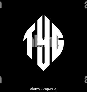 TYG circle letter logo design with circle and ellipse shape. TYG ...