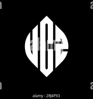 UCZ circle letter logo design with circle and ellipse shape. UCZ ...