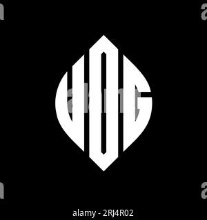 UOG circle letter logo design with circle and ellipse shape. UOG ...