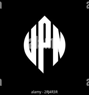 UPN circle letter logo design with circle and ellipse shape. UPN ...