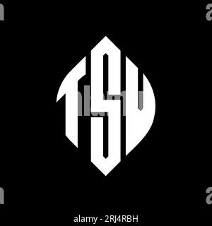 TSV circle letter logo design with circle and ellipse shape. TSV ...
