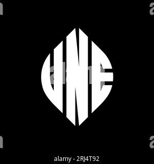 UNE logo. UNE letter. UNE letter logo design. Initials UNE logo linked ...
