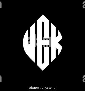 VEK circle letter logo design with circle and ellipse shape. VEK ...