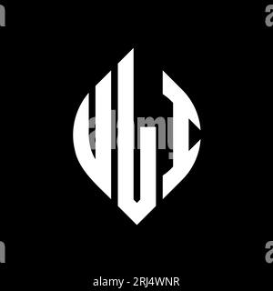 ULI circle letter logo design with circle and ellipse shape. ULI ...