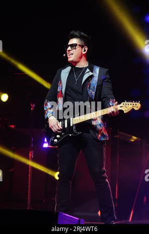 MIAMI, FLORIDA - AUGUST 17: Ignacio "Nacho" Izeta of MATUTE performS ...