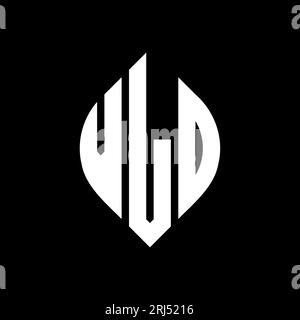 VLD circle letter logo design with circle and ellipse shape. VLD ...