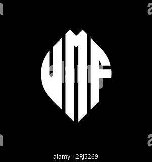 VMF circle letter logo design with circle and ellipse shape. VMF ...