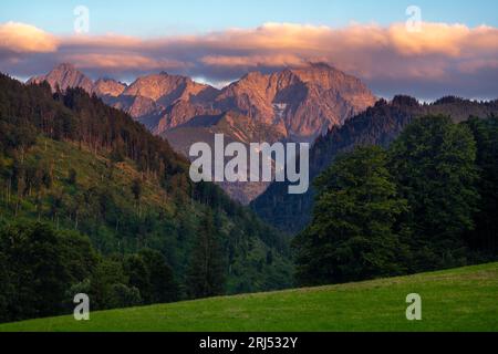 Picturesque sunset in High Tatras Mountains near Zakopane, Poland Stock ...