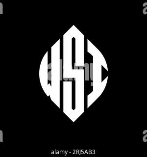 WSI circle letter logo design with circle and ellipse shape. WSI ...