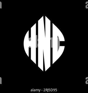 XNC circle letter logo design with circle and ellipse shape. XNC ...