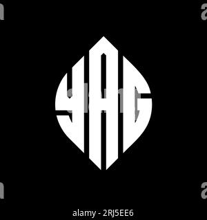 YAG circle letter logo design with circle and ellipse shape. YAG ...