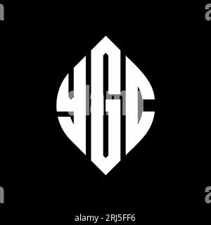 YGC circle letter logo design with circle and ellipse shape. YGC ...