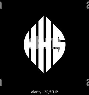XHS circle letter logo design with circle and ellipse shape. XHS ...
