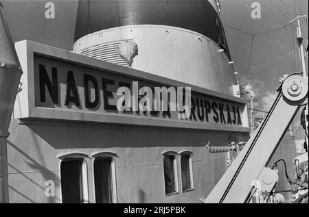 Russian crew of MV Nadezhda Krupskaya 1973 Stock Photo - Alamy