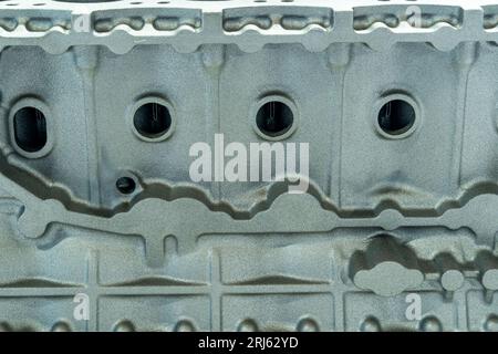 Detailed sectional view of modern gasoline engine cylinder structure ...