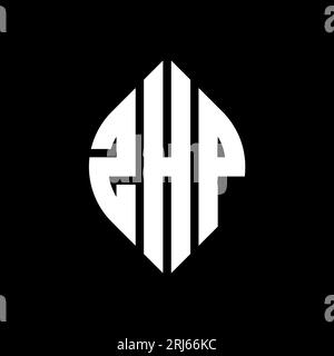 ZHP circle letter logo design with circle and ellipse shape. ZHP ...