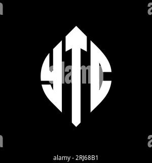 YTC circle letter logo design with circle and ellipse shape. YTC ...