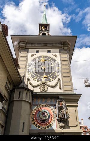 The Zytglogge clock tower in Bern, Switzerland, is a well-known landmark. This draft from 1607 ...