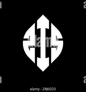 ZIS circle letter logo design with circle and ellipse shape. ZIS ...