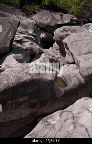 The Black Rocks Formations at Vale da lua or Valley of the Moon Stock ...