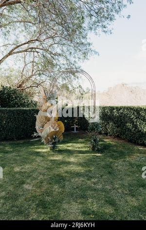 Romantic wedding ceremony floral arch by the sea in Montenegro Stock ...