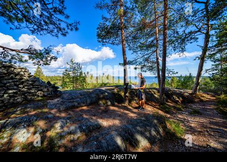 At Vartiosaari island and its nature trail, Helsinki, Finland Stock ...