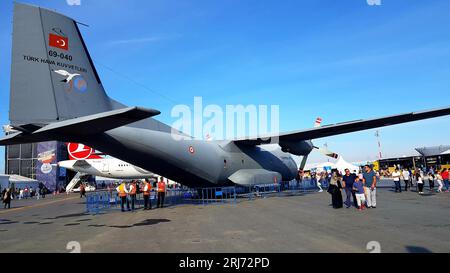 airplane event. air show including cargo planes balloons and f1 racing ...