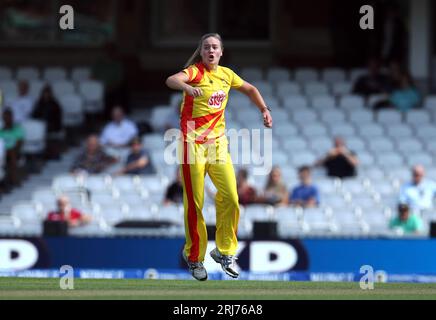 Trent Rockets' Alexa Stonehouse celebrates the wicket of Oval ...